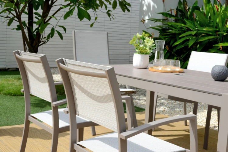 Morella 160cm 6 rectangular mixed dining set